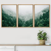IDEA4WALL Canvas Print Wall Art Set Arctic Winter Mountain Range Forest Nature Wilderness ...